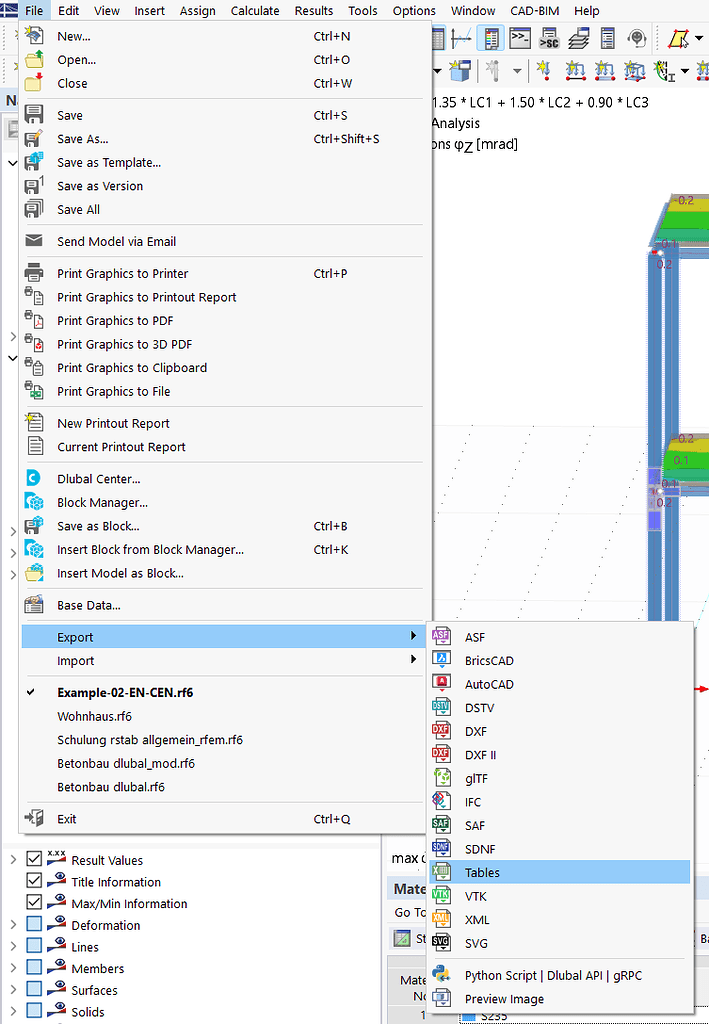 Further processing of results - Product Support - Dlubal Community