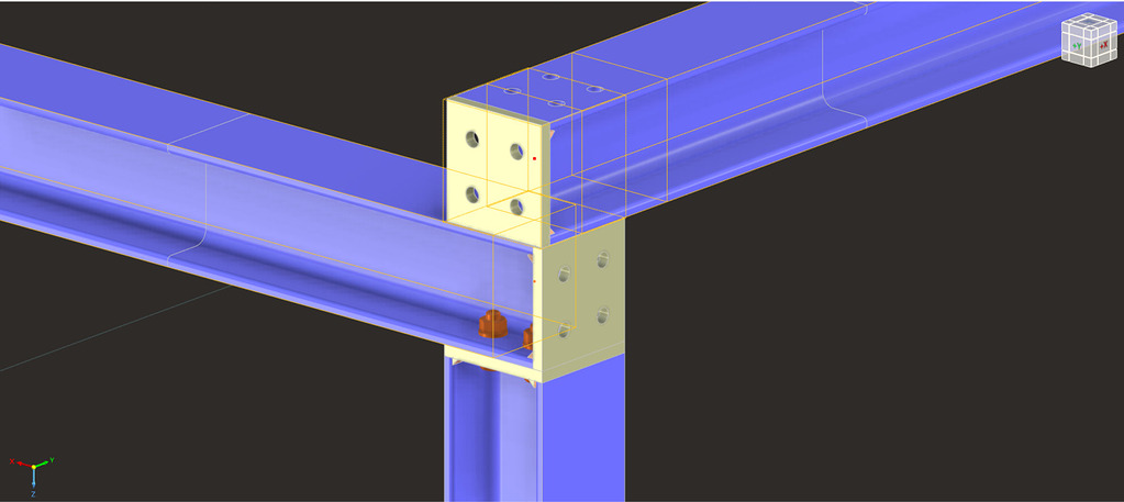 Modeling beams in different planes sharing a connection node - Dlubal ...