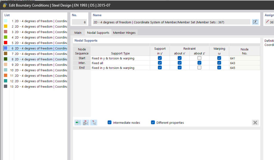Assign continuous lateral design support to singly-symmetric WQ beam ...