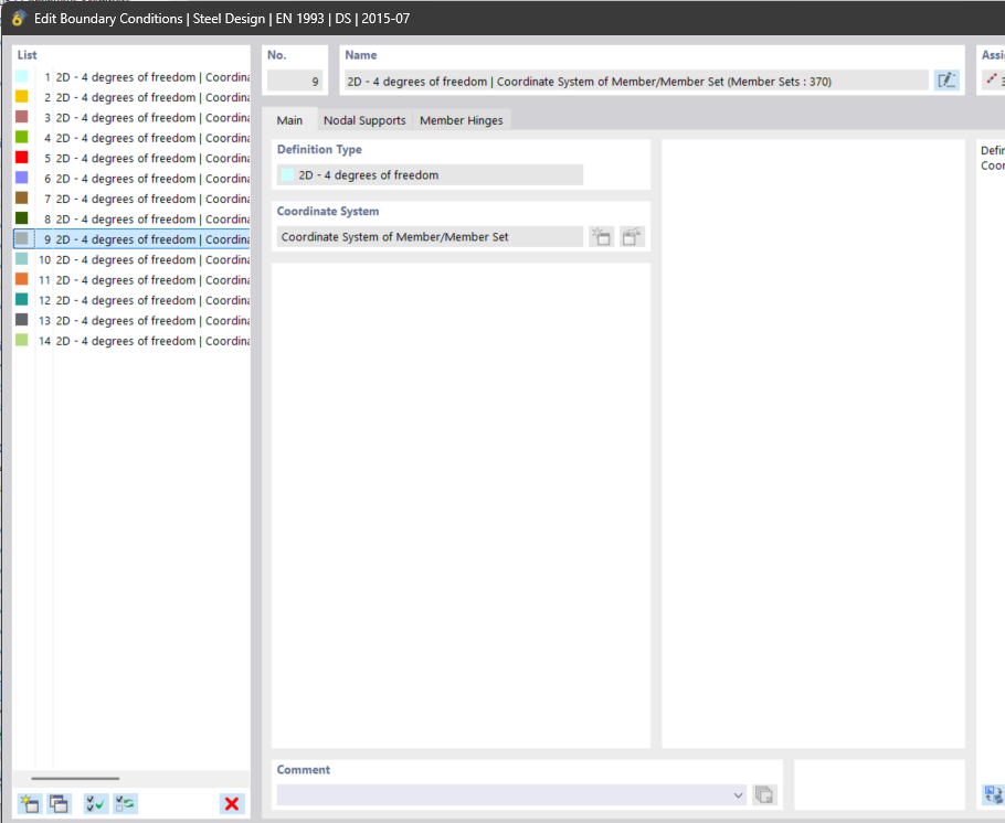 Assign continuous lateral design support to singly-symmetric WQ beam ...